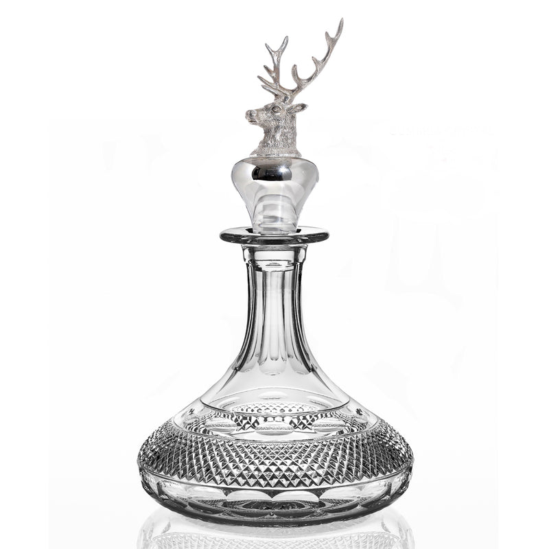 Grasmere Ships Decanter & Hamilton & Inches Silver Stag Stopper